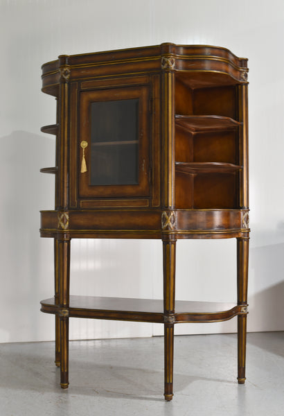 Contemporary French Style Fluted Leg 2-Piece Display Cabinet – Firebird ...