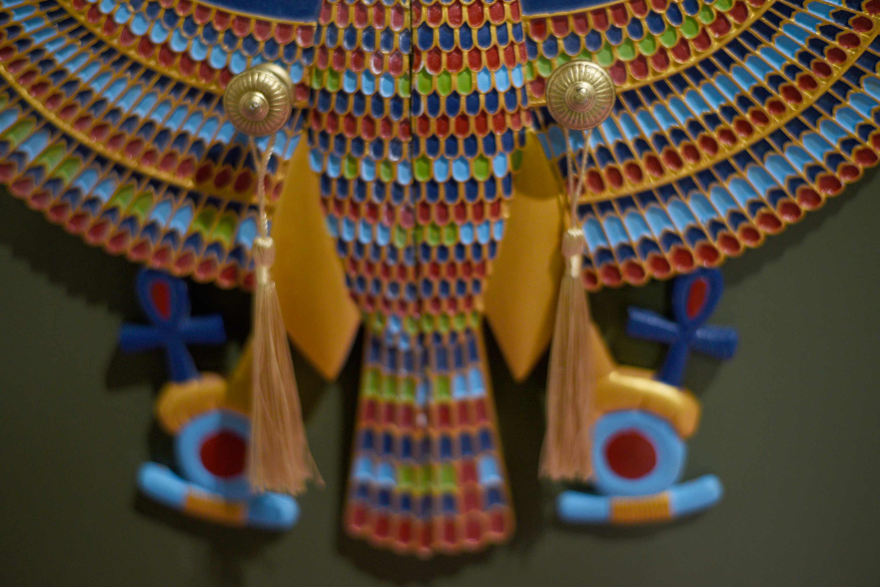 Hand Crafted Two Door Chest in Olive with Egyptian Horus Falcon Detail ...