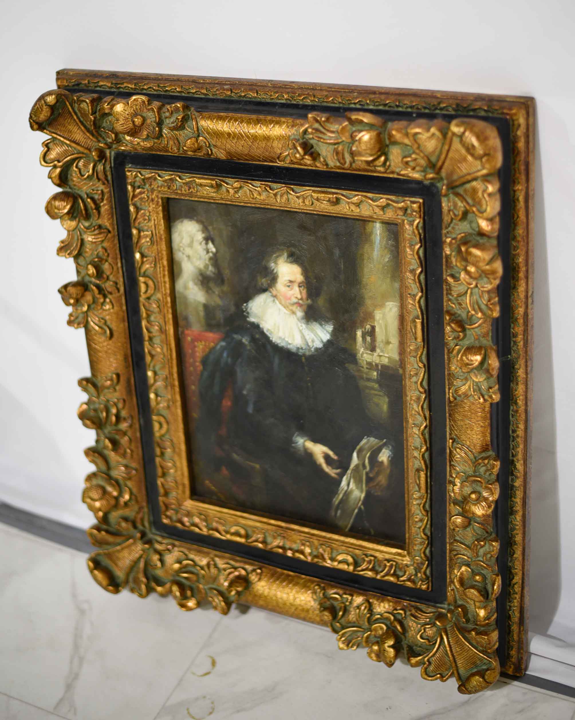 Portrait of Ludovicus Nonnius by Peter Paul Rubens Reproduction Framed ...