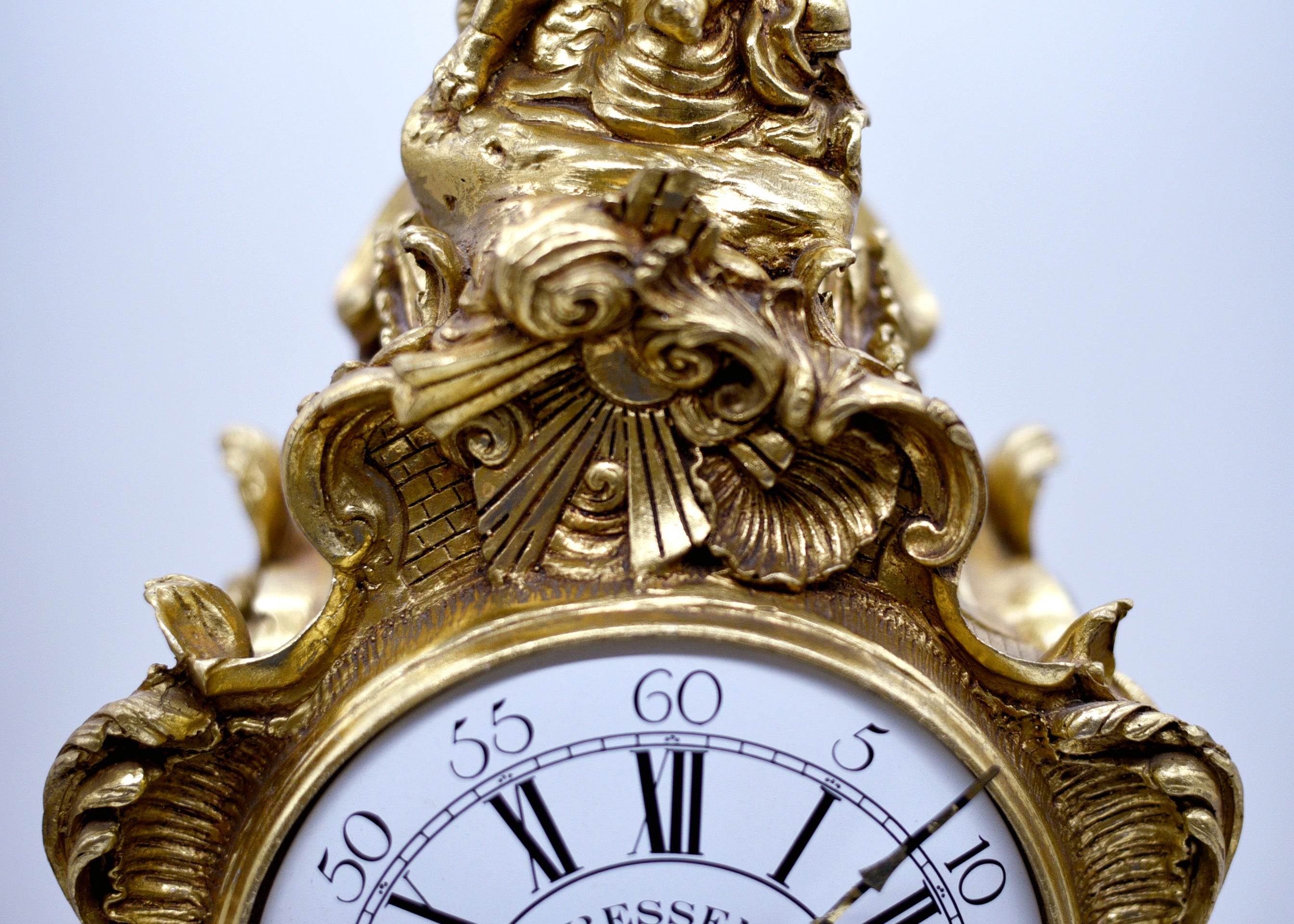 Louis XIV French Cherub Globe Rococo Mantel Clock - A Reproduction ...
